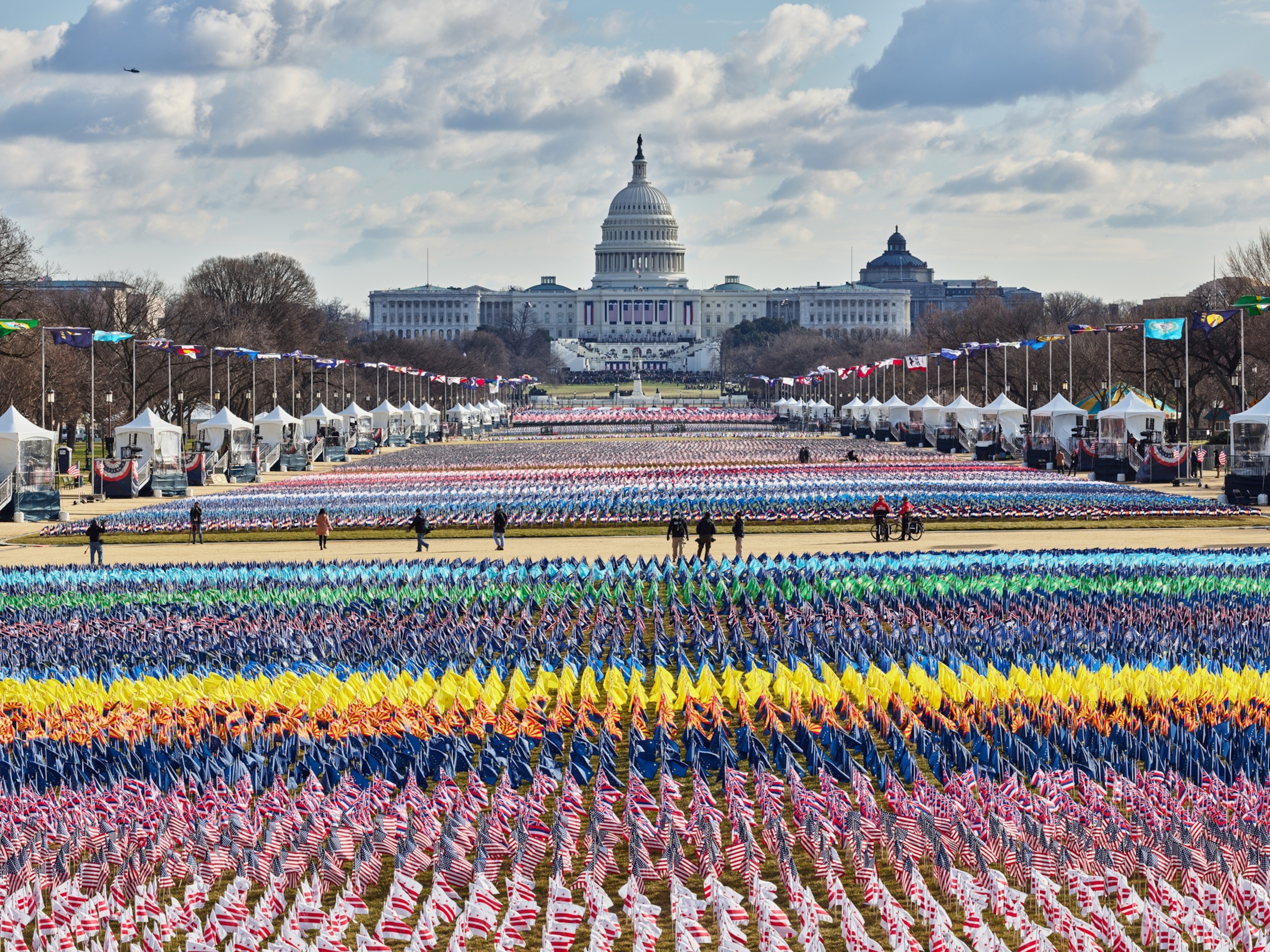 The inauguration, from sunrise to sunset, captured in one striking picture