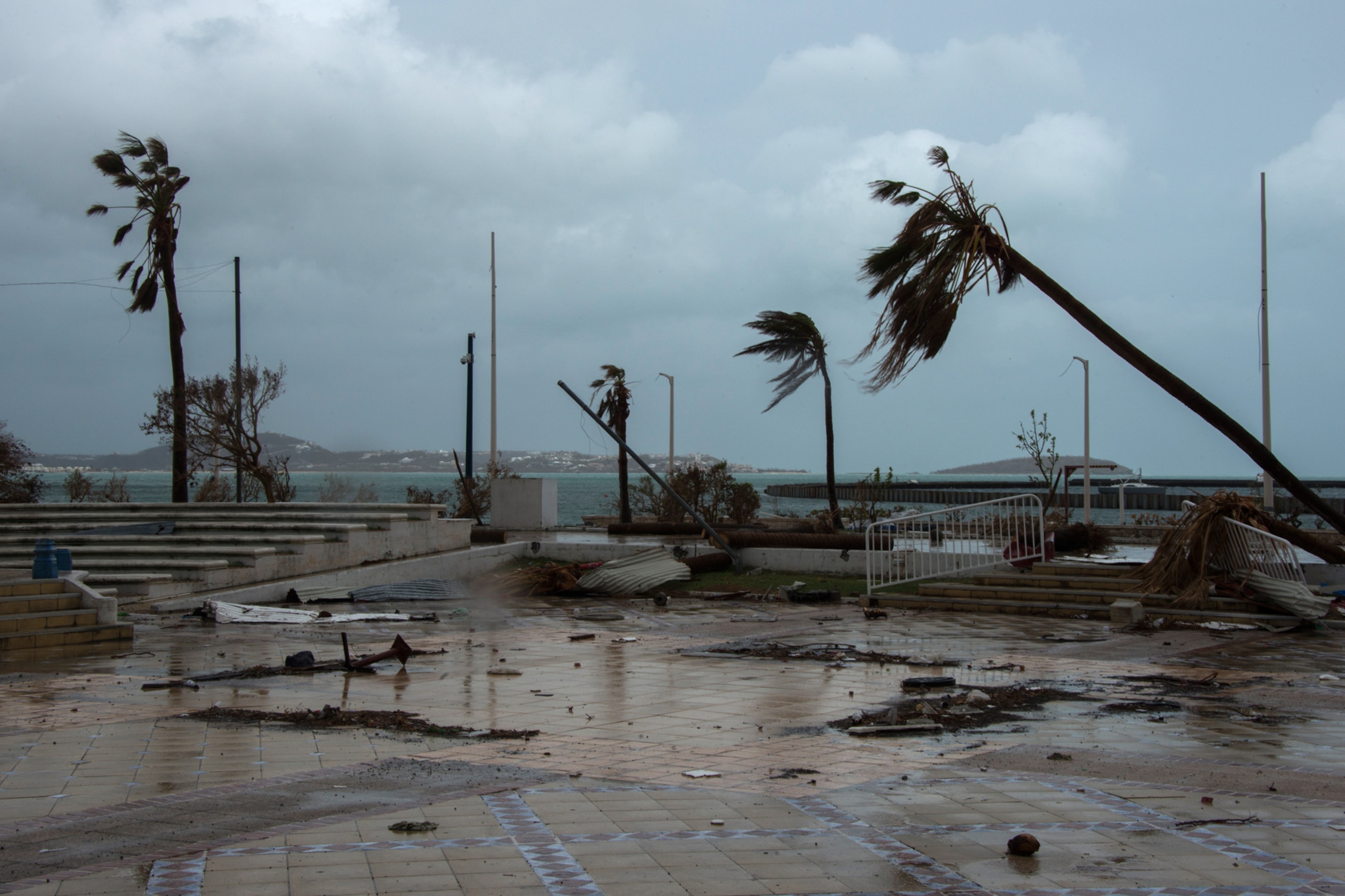 Pictures Capture Weariness, Worry as Hurricane Maria Ravages Caribbean