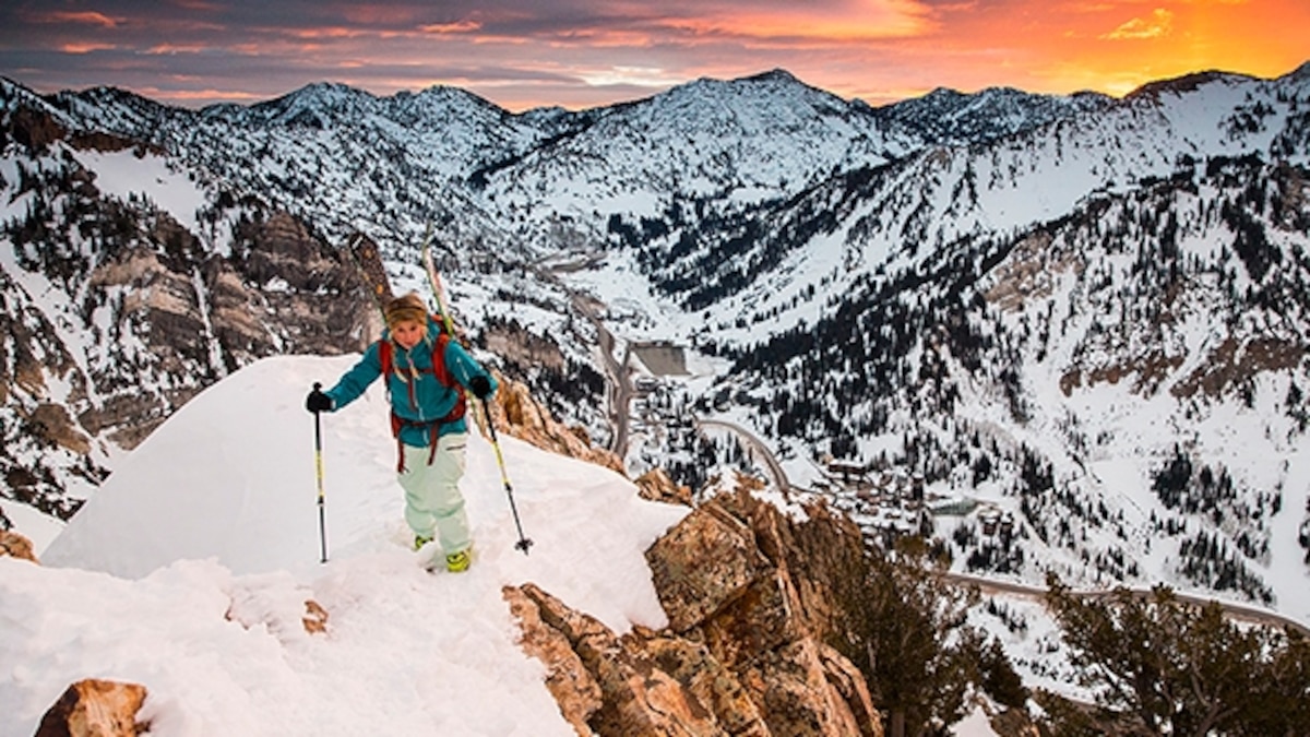 Behind the Shot: Caroline Gleich Skiing Mount Superior, Utah