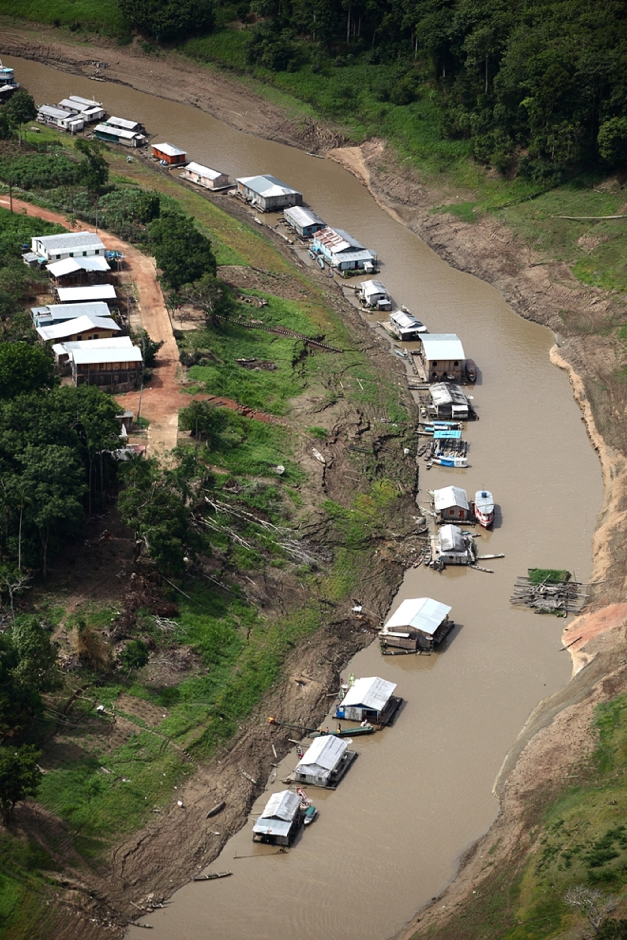 PHOTOS: "Alarming" Amazon Drought—River Hits New Low