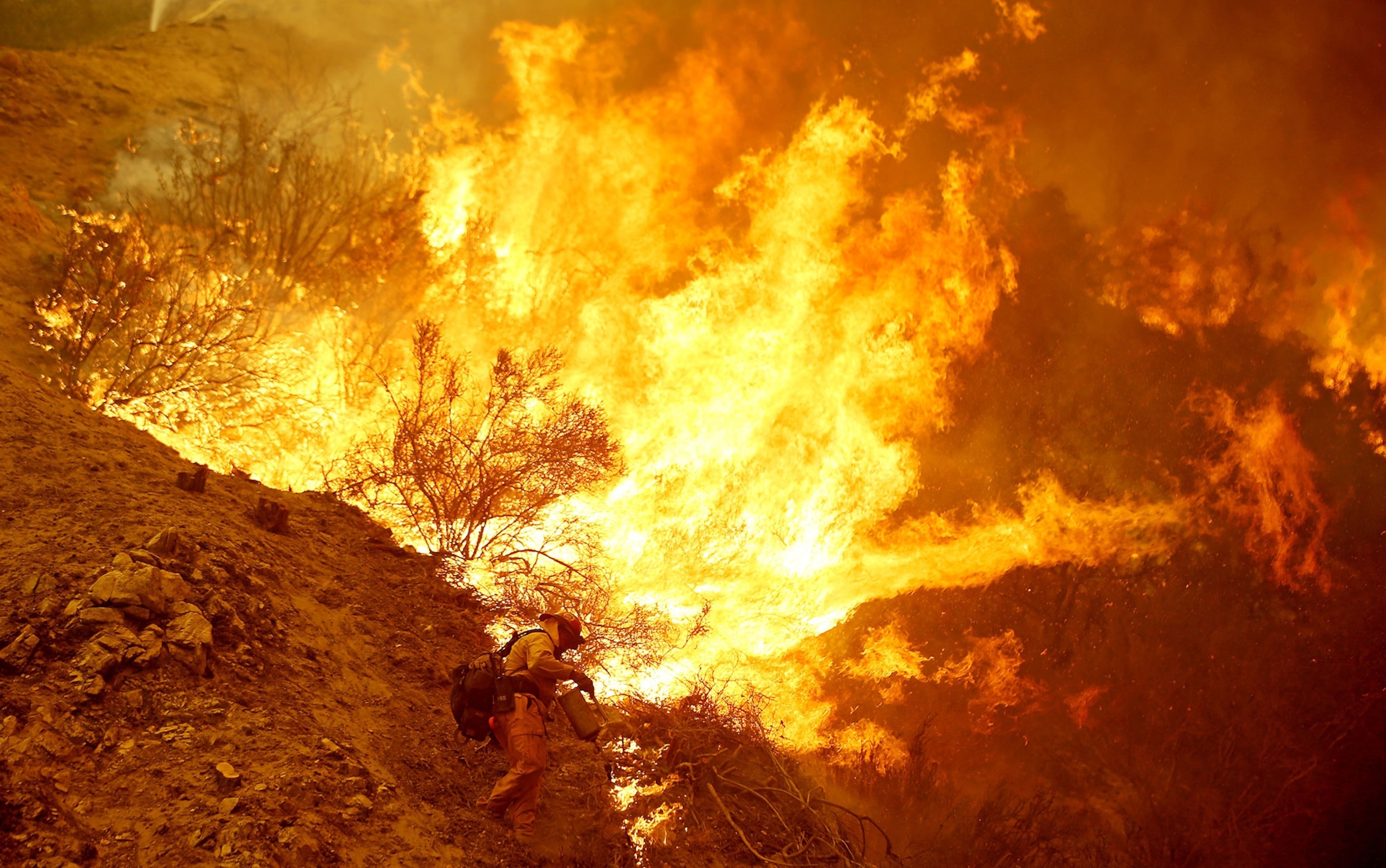 See the Hellscape Created by the Raging Sand Fire | National Geographic