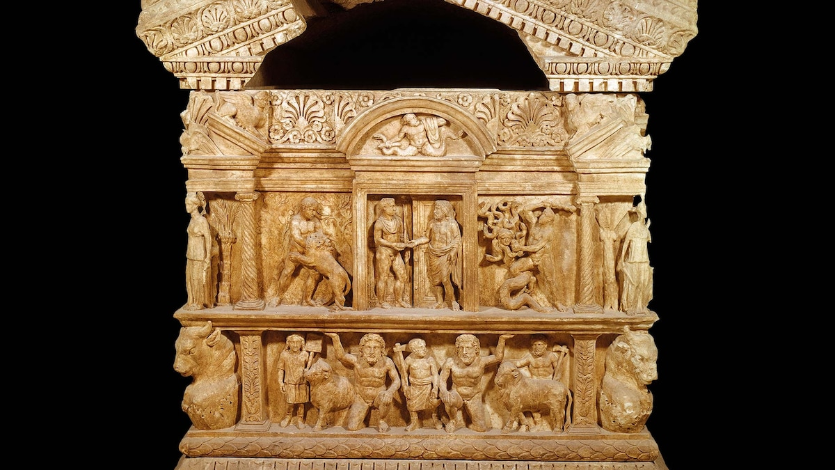 See the myth of Hercules carved into this ancient sarcophagus ...