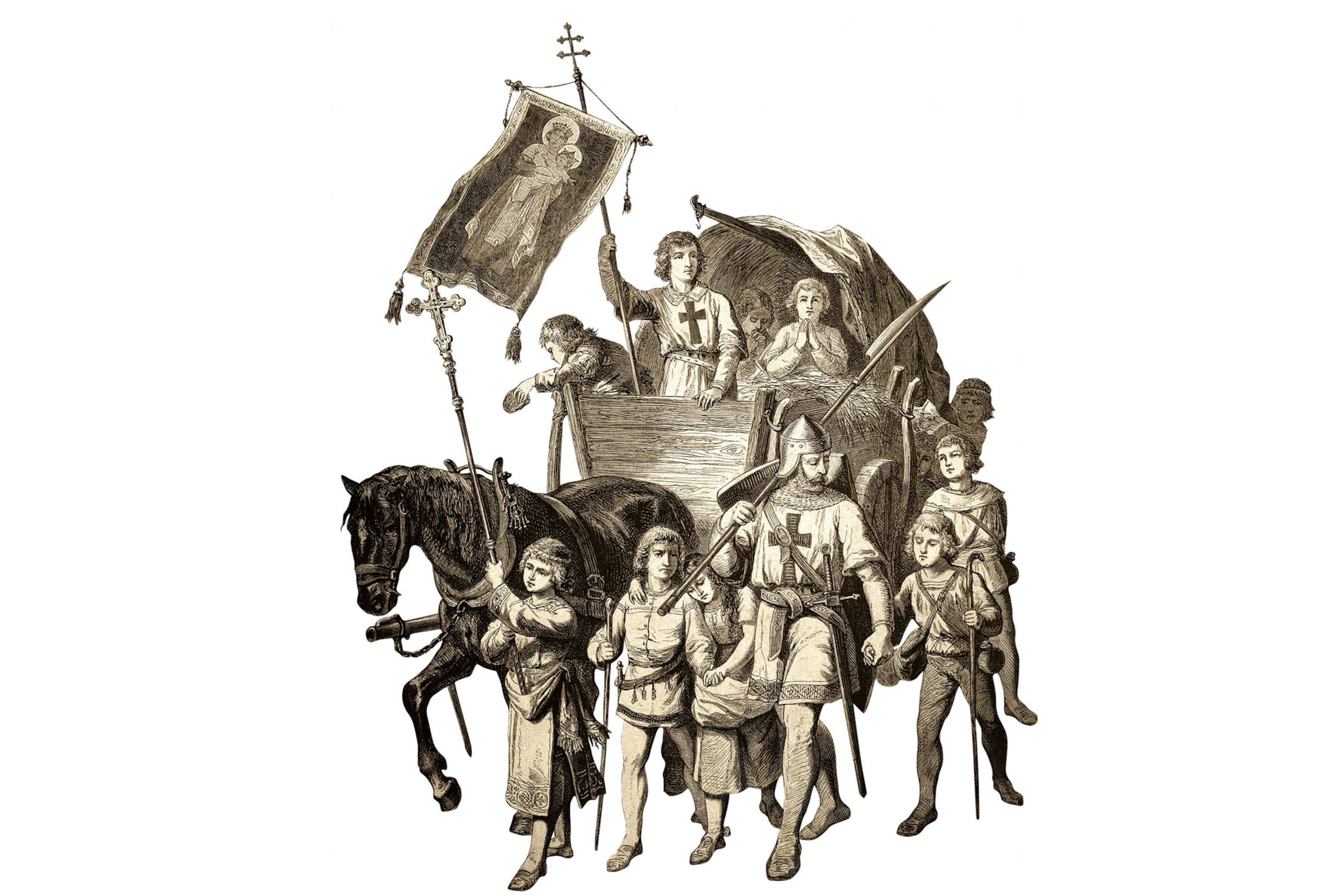 The Children's Crusade set out for the Holy Land in 1212. It never arrived.