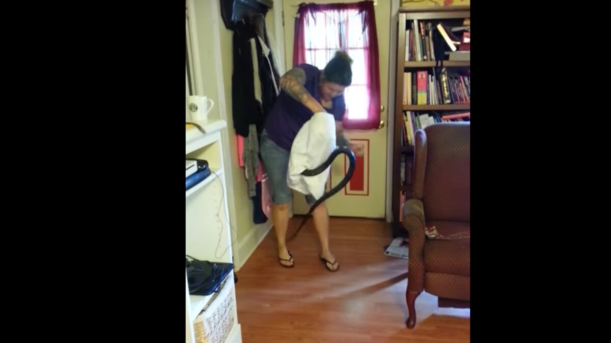 Watch a Woman Wrangle a Nearly 6-Foot Snake From Her Living Room ...