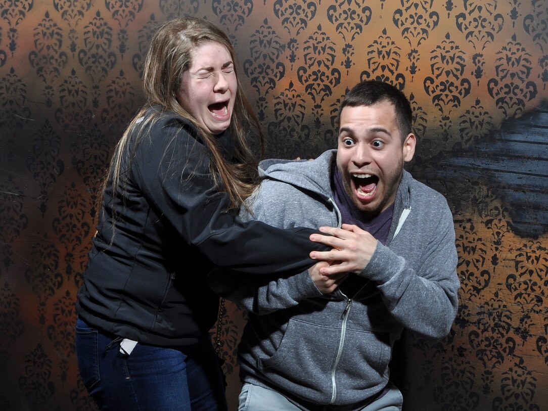 People Getting Scared In Haunted Houses