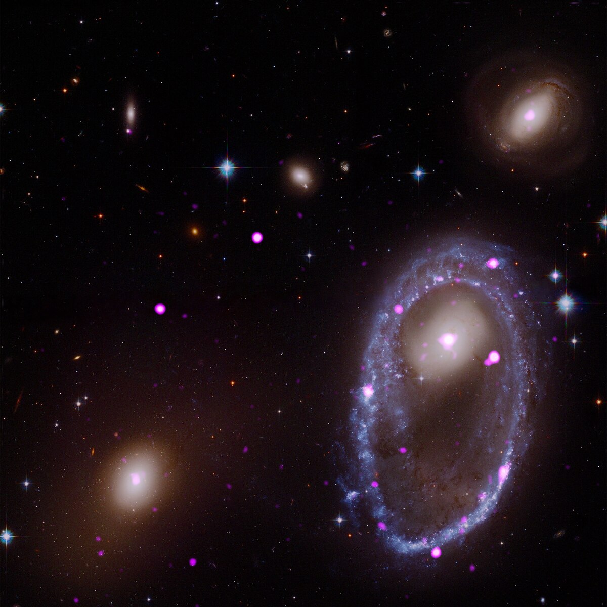 Two Spiral Galaxies Collided, Creating Ring of Black Holes and Neutron ...