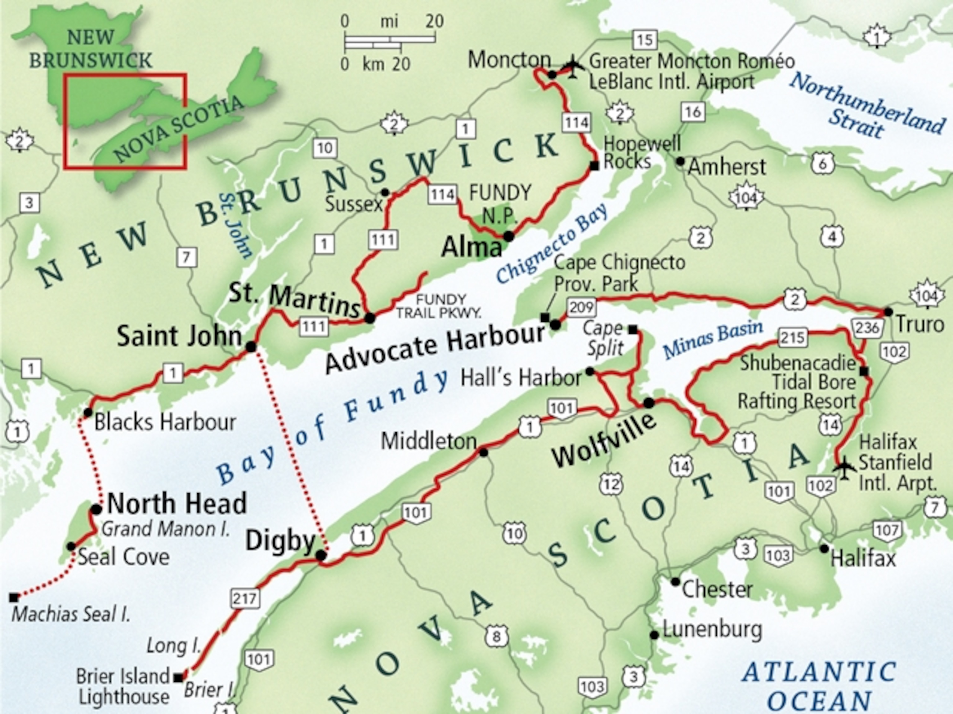 Bay of Fundy Best Road Trip: Nova Scotia to New Brunswick