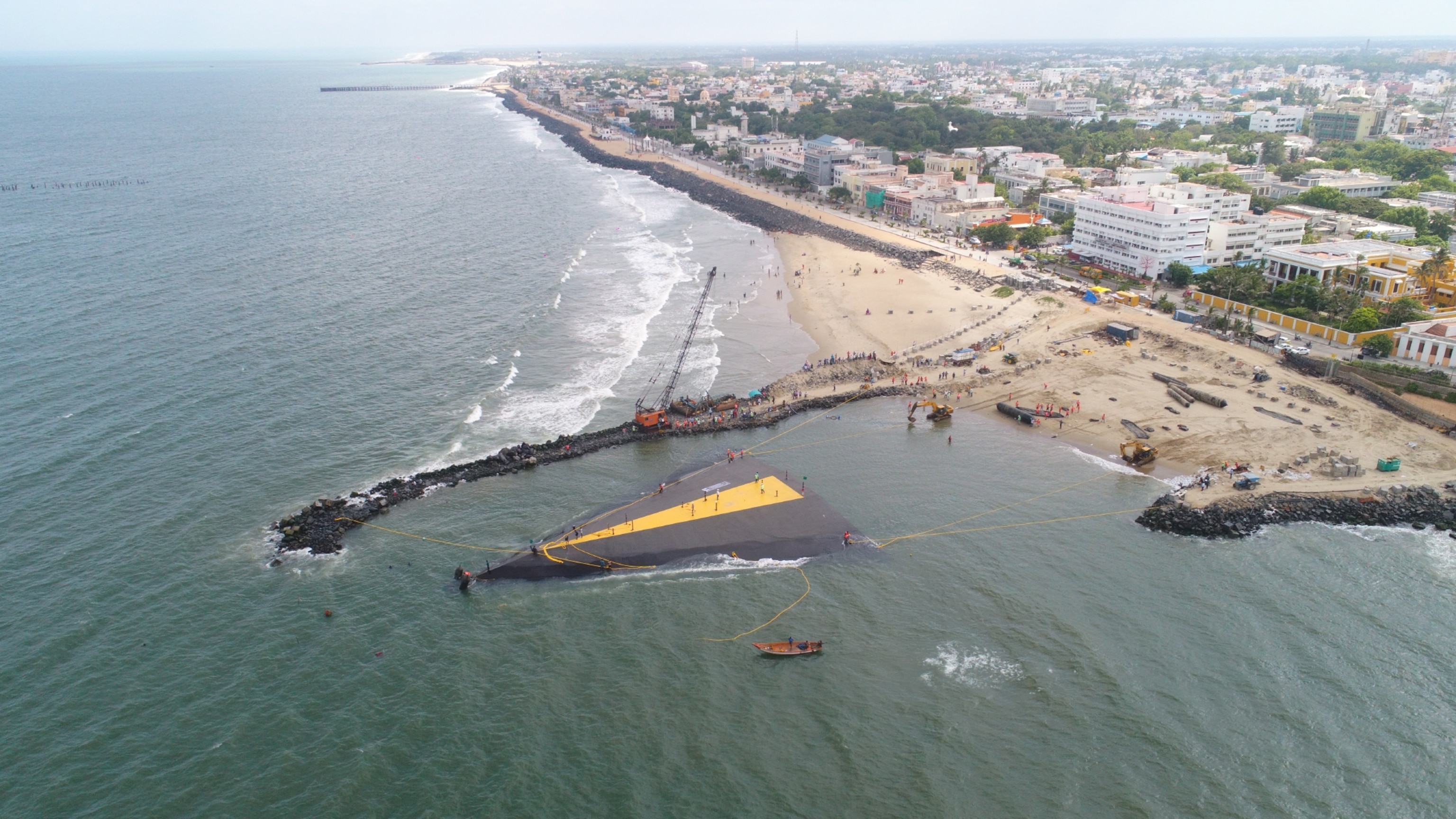In India, a city takes its beach back from the sea