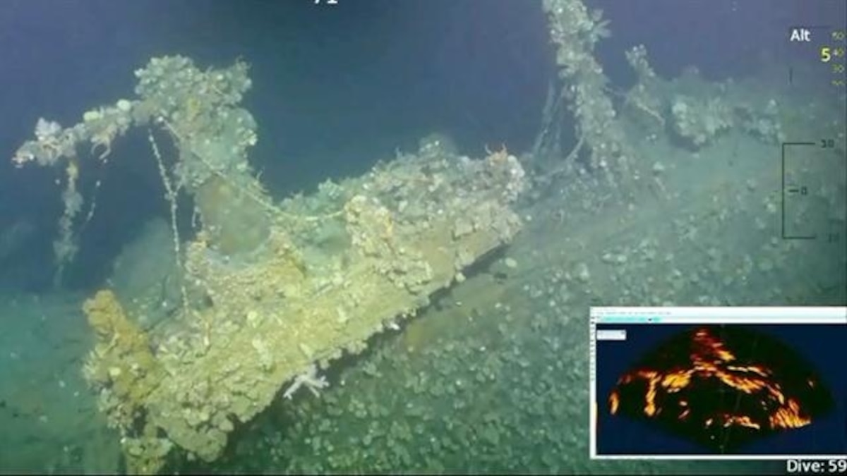 First underwater footage of famed Pearl Harbor ship U.S.S. Ward ...