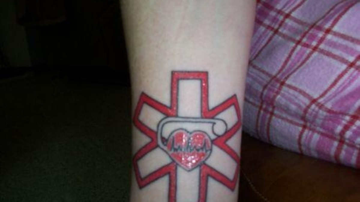 Medical Alert Tattoo Heart