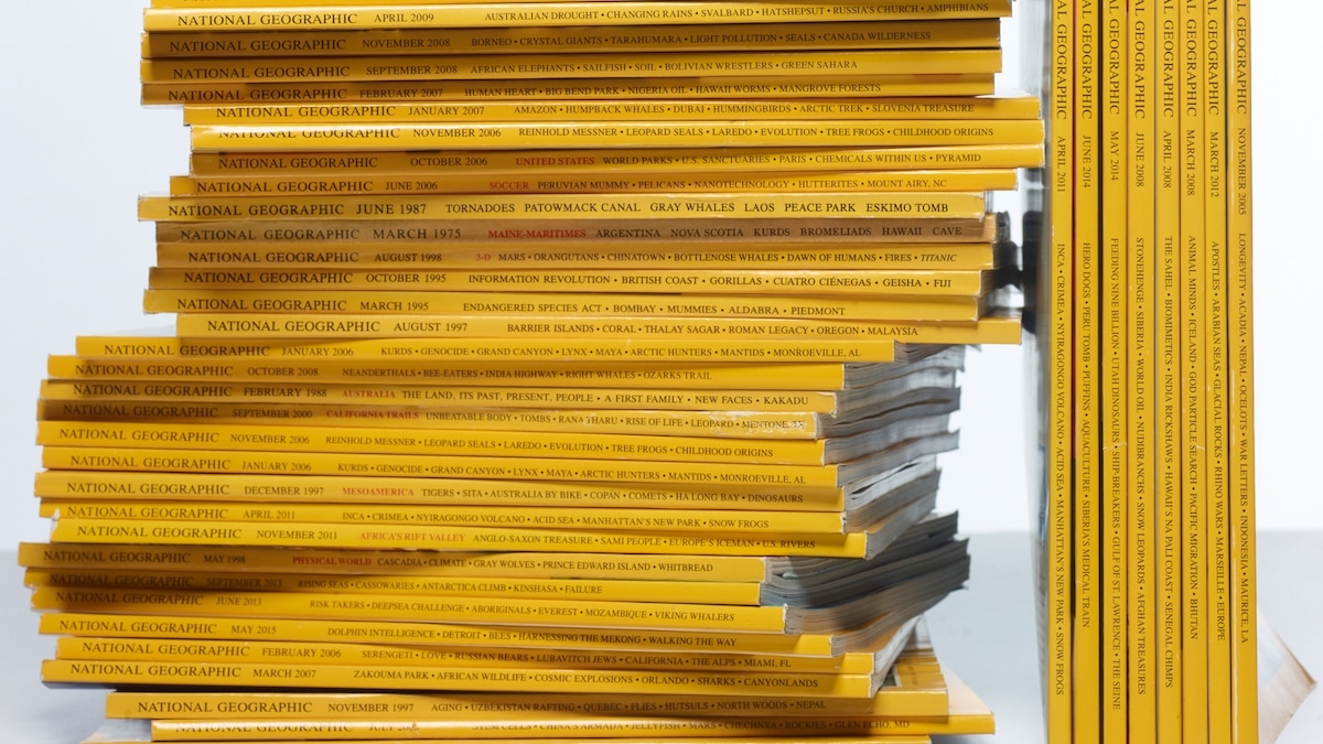 What to do with your old copies of Nat Geo? Here's one 'novel' idea ...