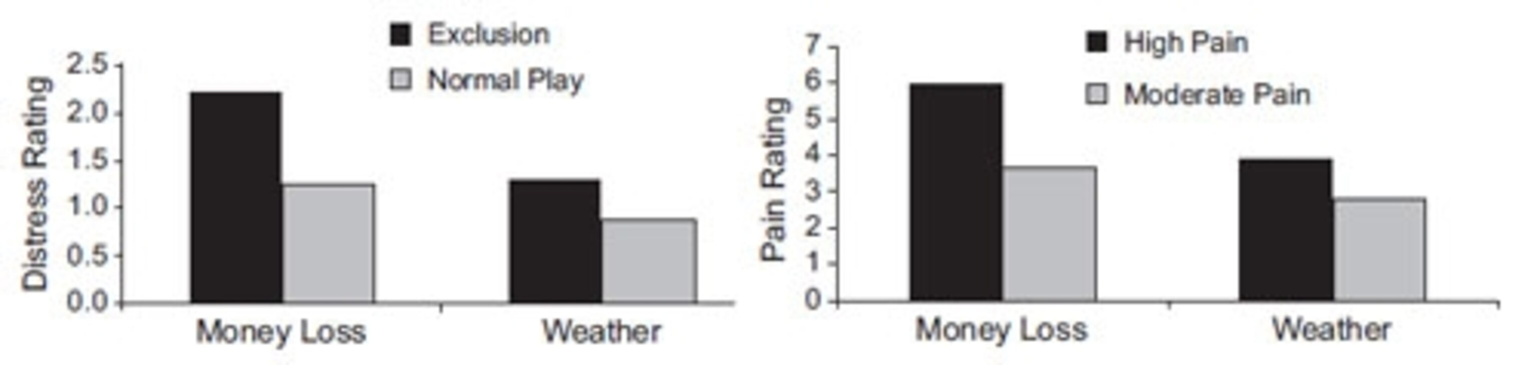 Thinking about money soothes sting of social rejection and physical pain