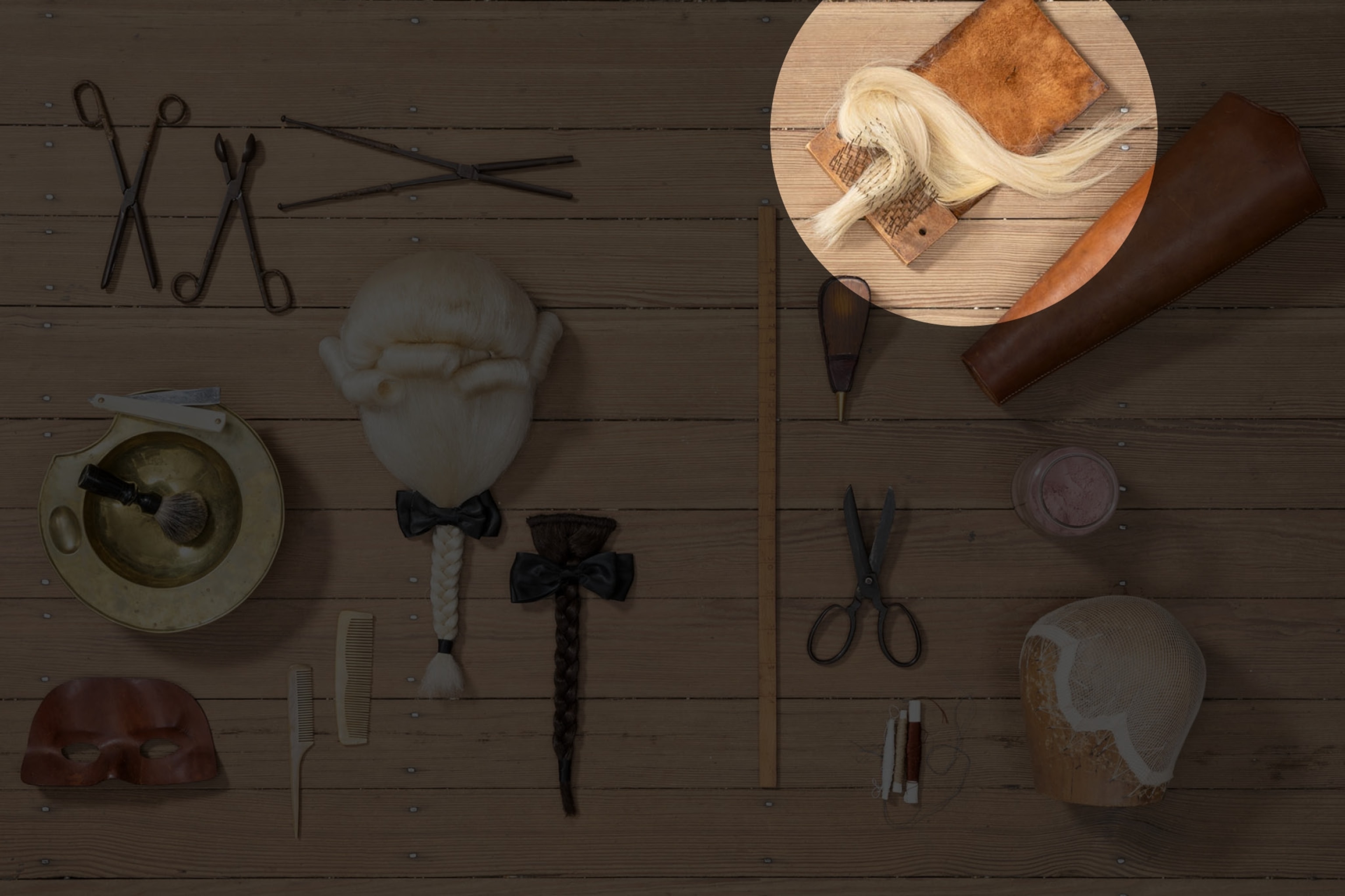 13 essential tools for a colonial wigmaker