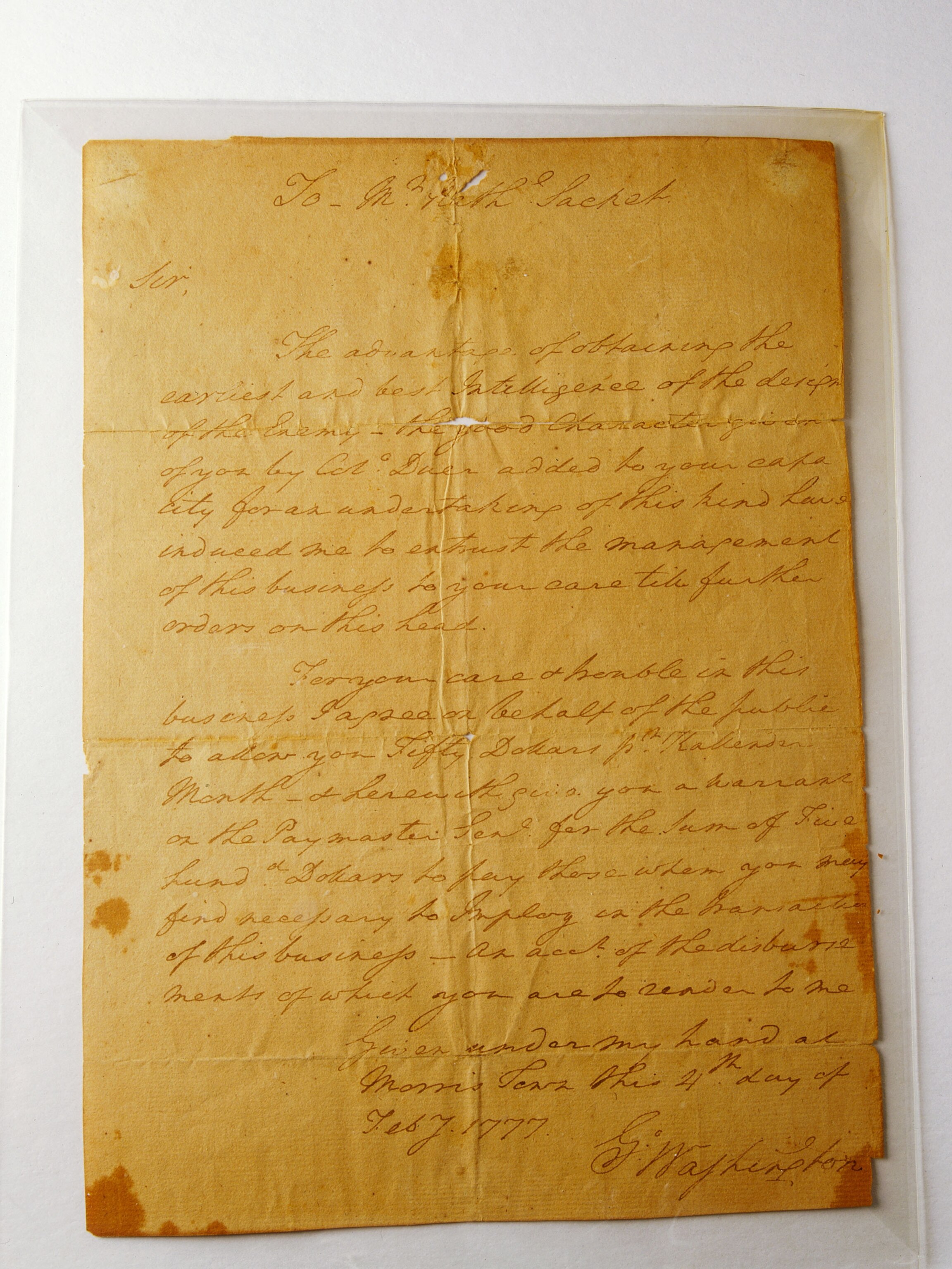 The letter that won the American Revolution