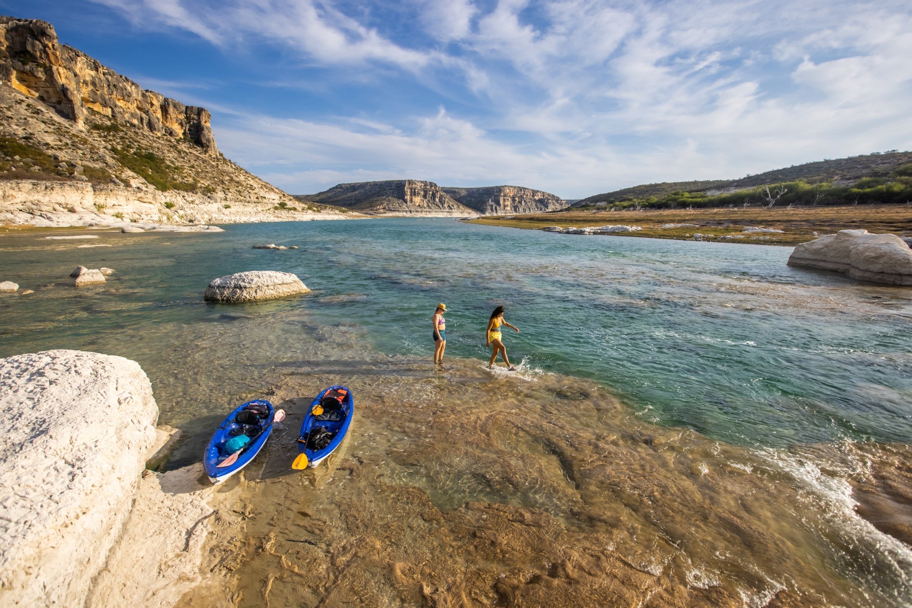 Off-grid adventure on pristine Texas waters