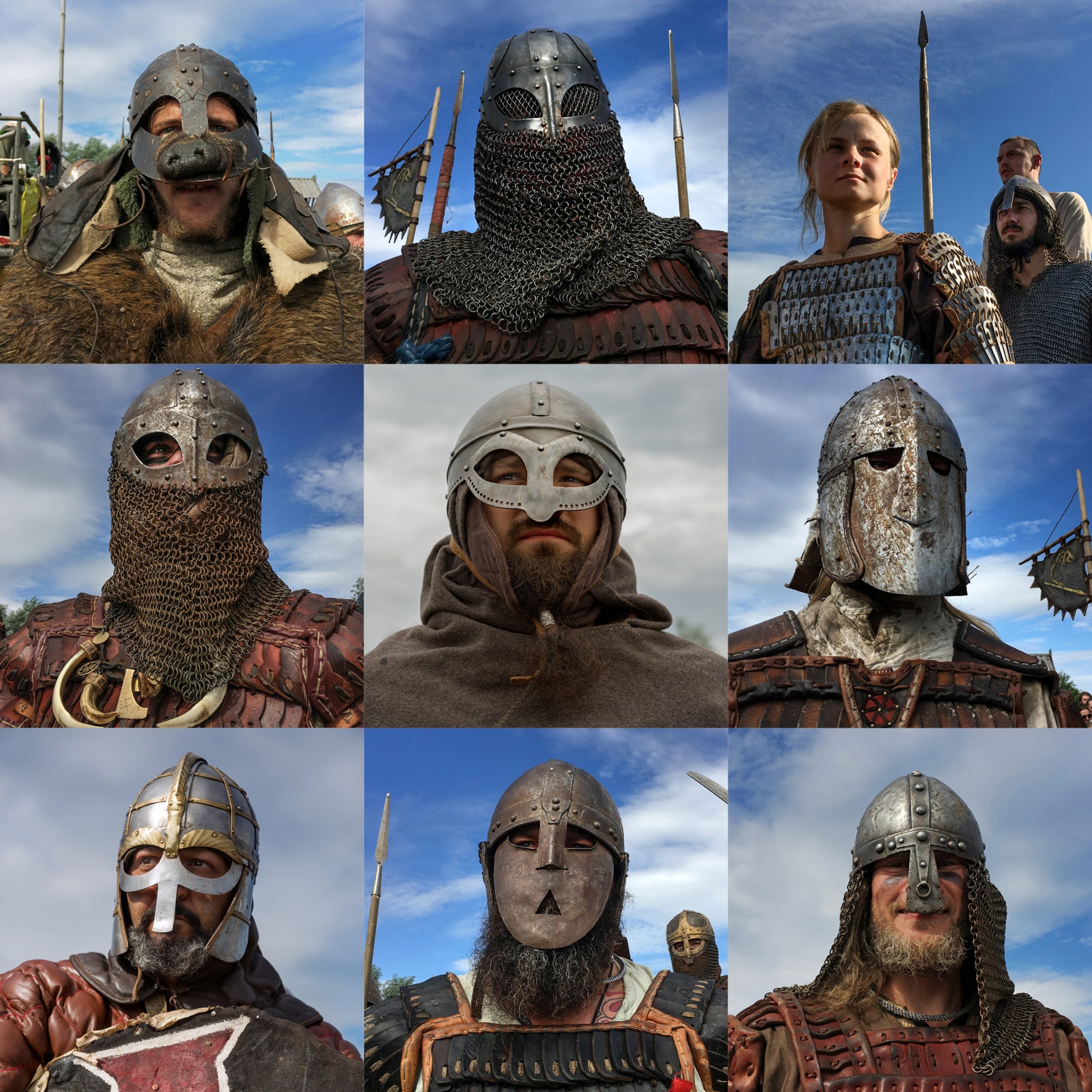 Viking Reenactors Stage Battles and Sail Ships