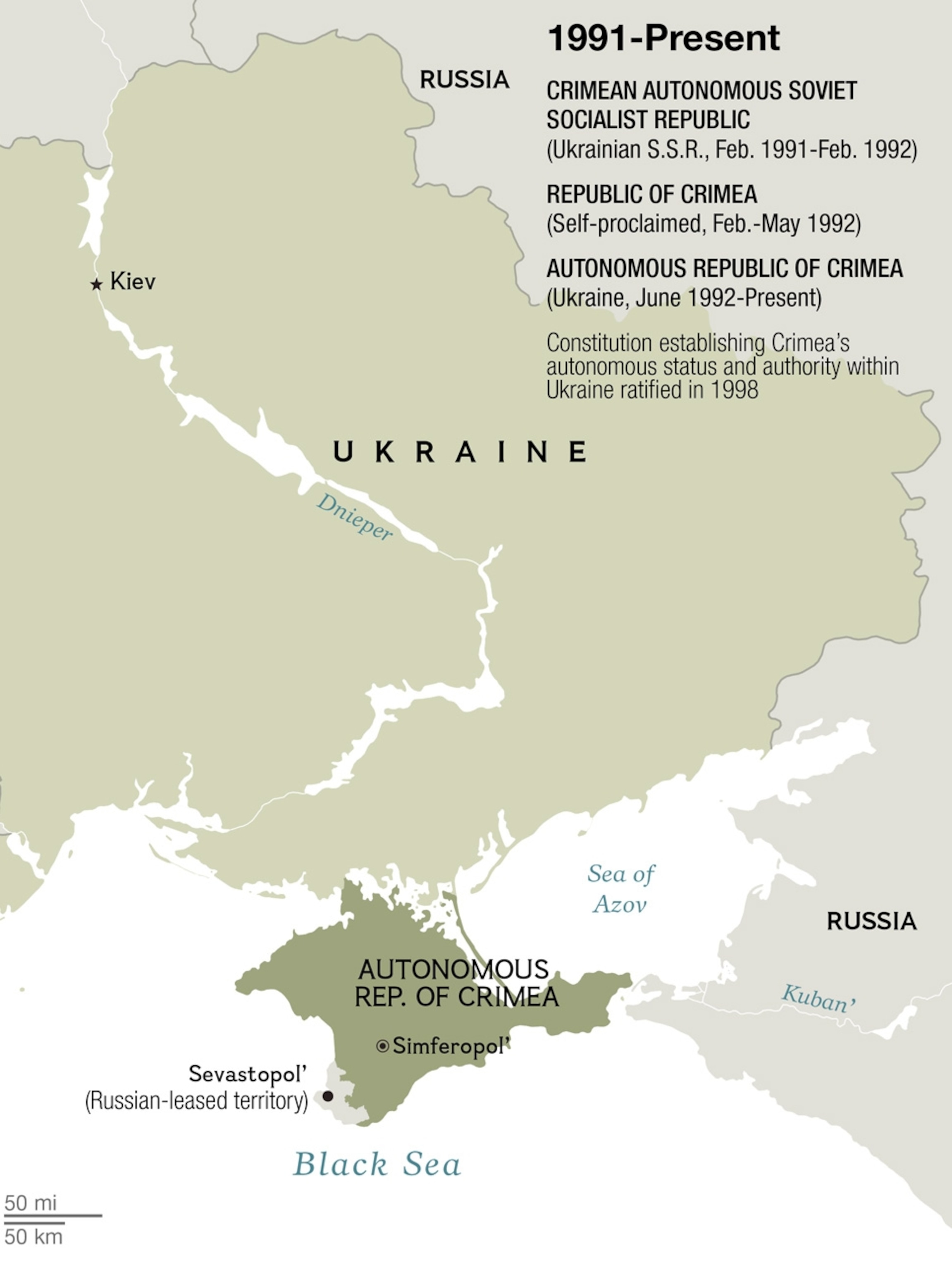 300 Years of Embattled Crimea History in 6 Maps
