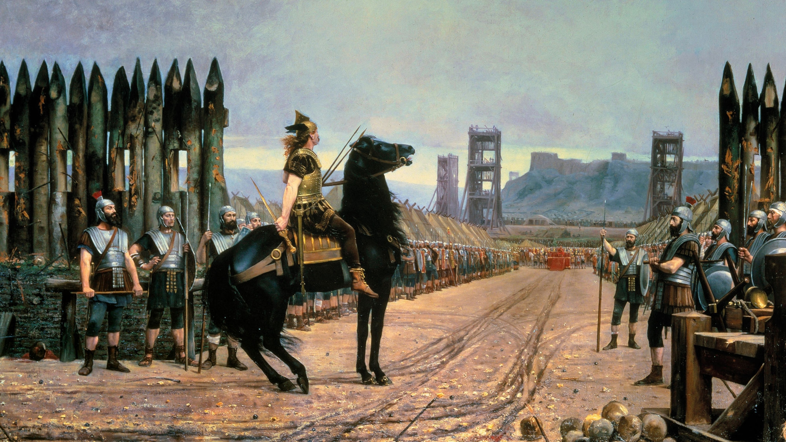 Rome celebrated Julius Caesar's military victories with triumphs