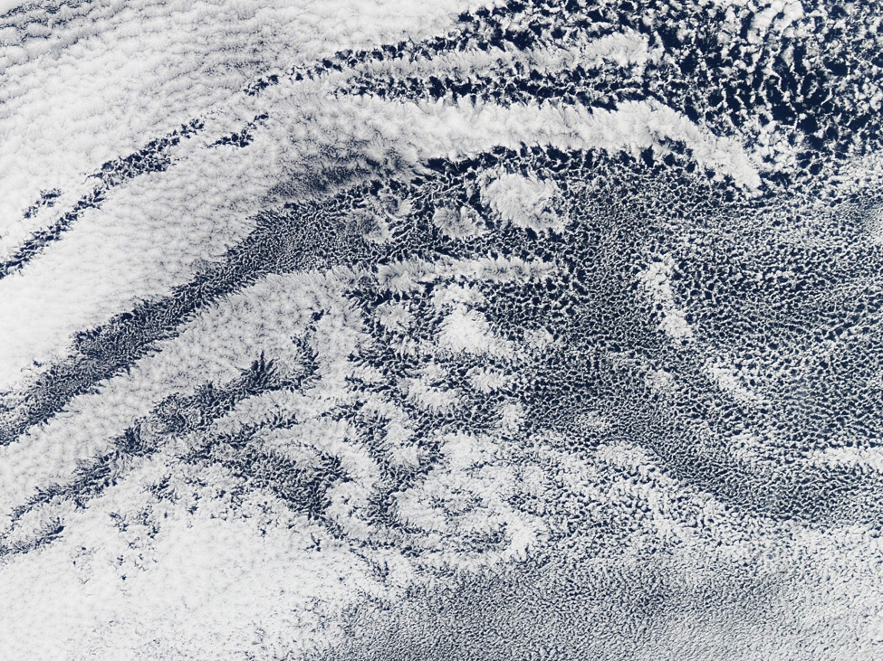 Photos: Honeycomb Clouds "Communicate," Rain in Unison